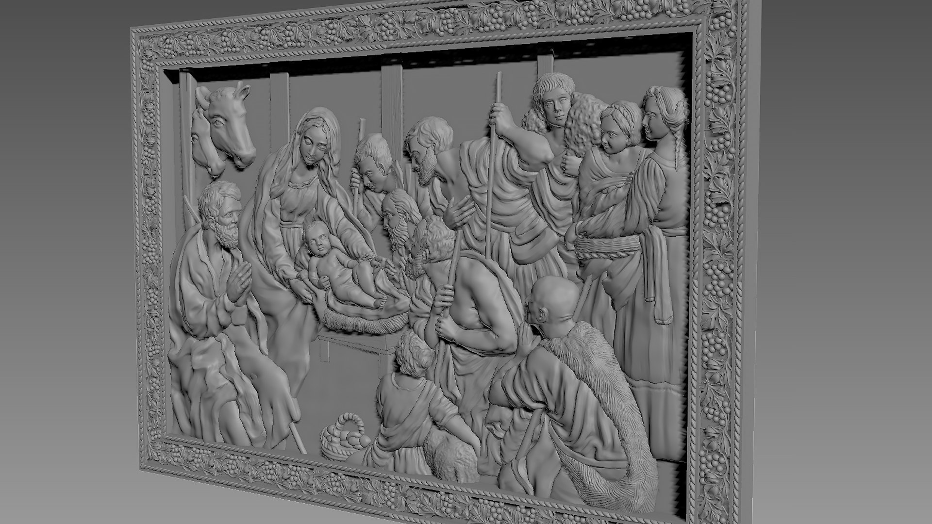 Jesus Birth Bas-Relief 3D - TurboSquid 2100282