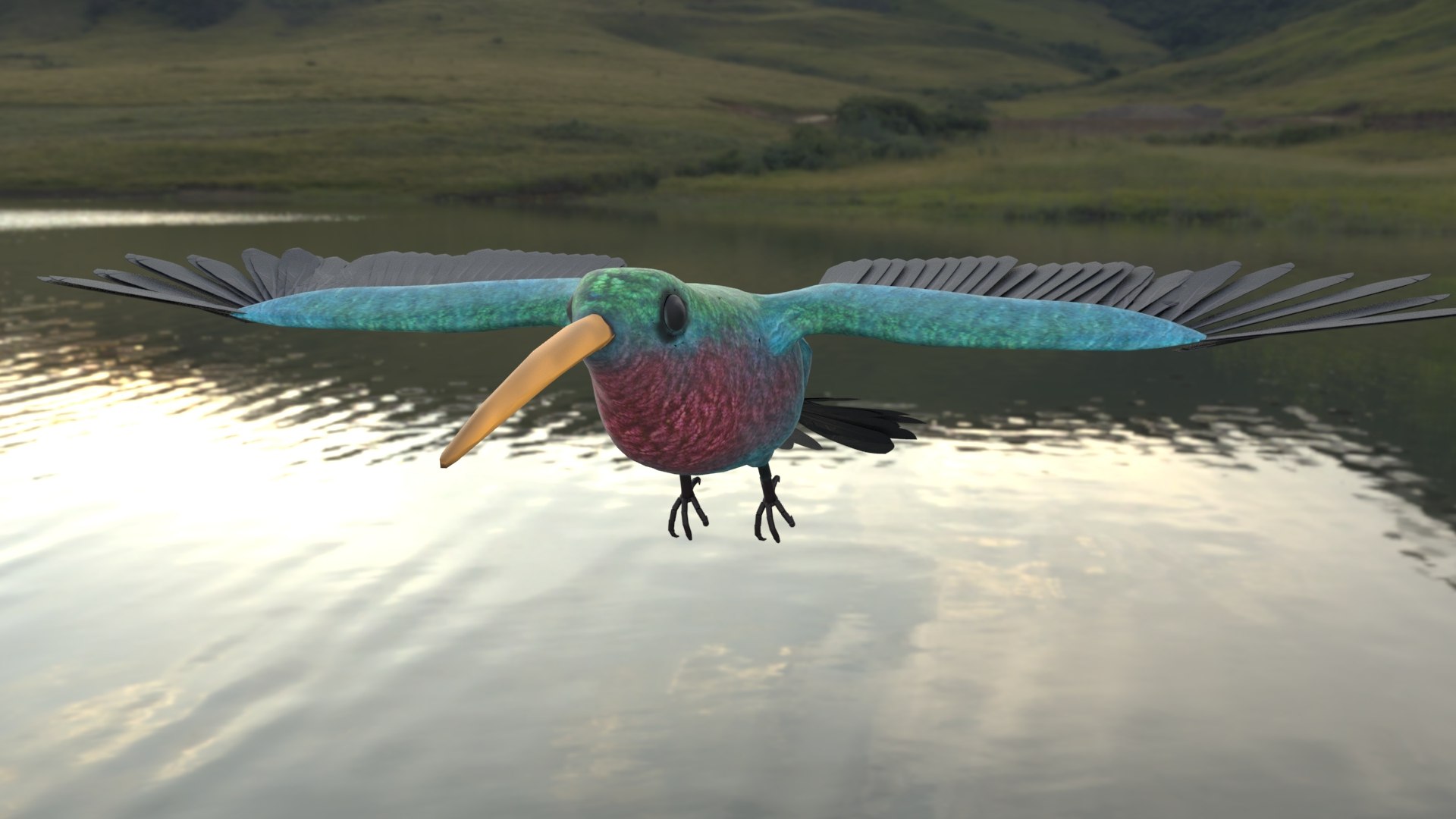 3D Hummingbird Rigged - TurboSquid 1579125