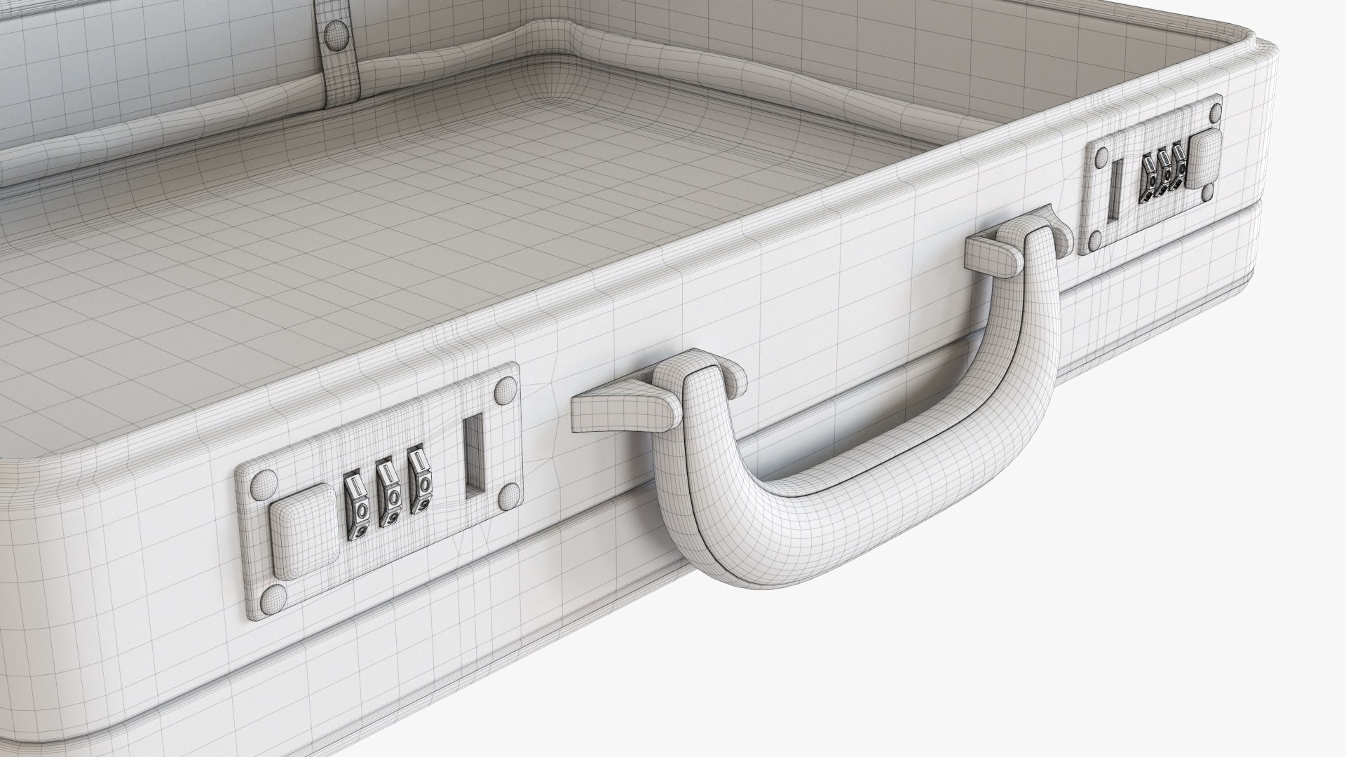 Leather Briefcase Open Model - TurboSquid 1842858