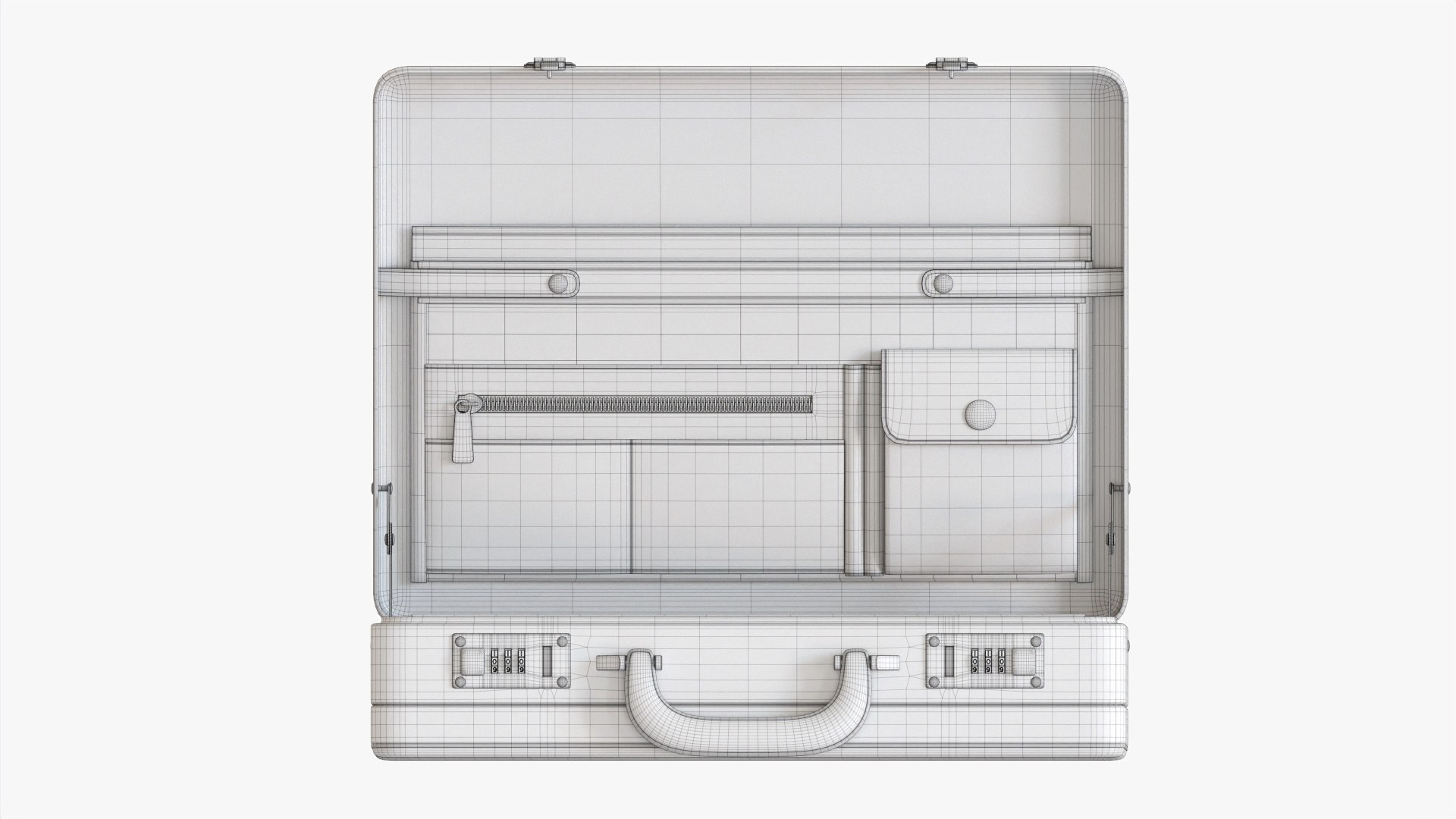 Leather Briefcase Open Model - TurboSquid 1842858