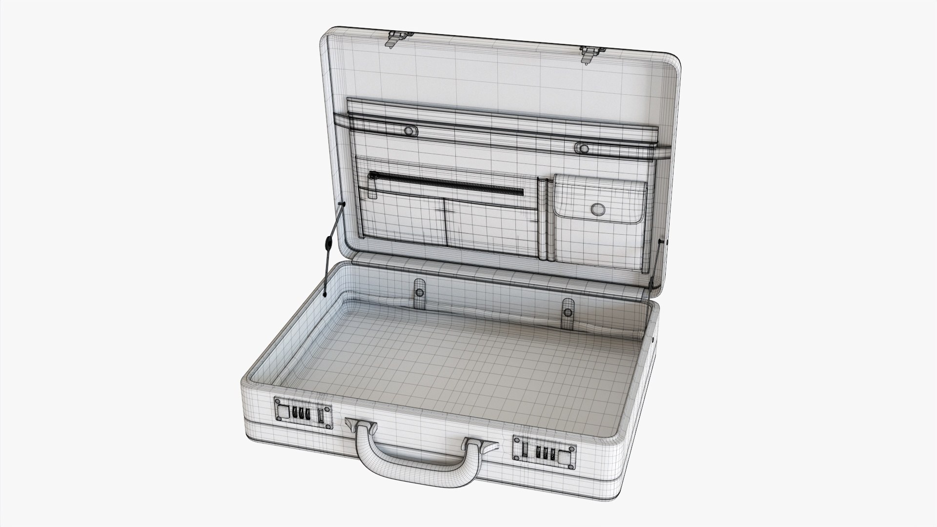 Leather Briefcase Open Model - TurboSquid 1842858