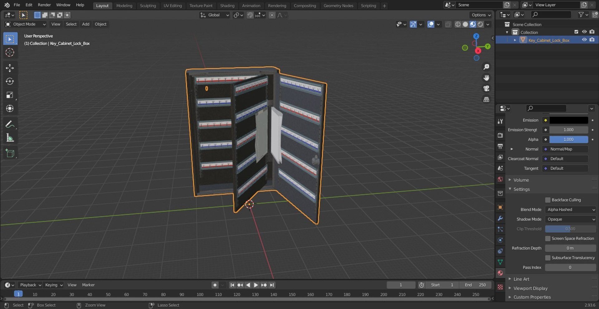 Key Cabinet Lock Box 3D - TurboSquid 1822178