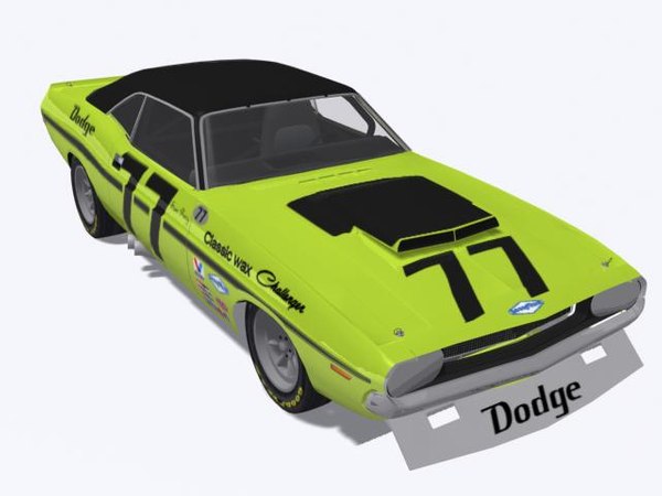 3d model dodge challenger ta race car