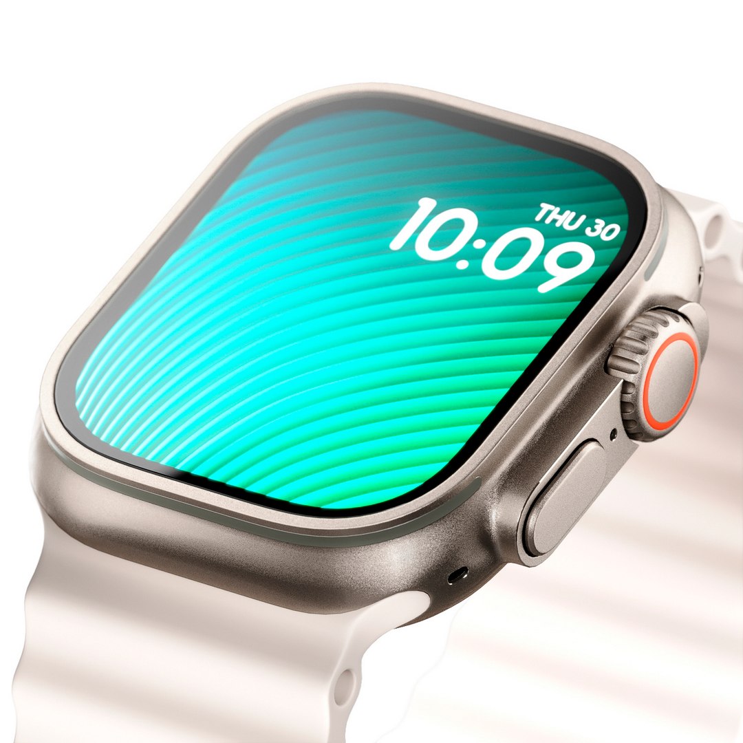 3D model Apple Watch Ultra White Ocean Band - TurboSquid 2053520