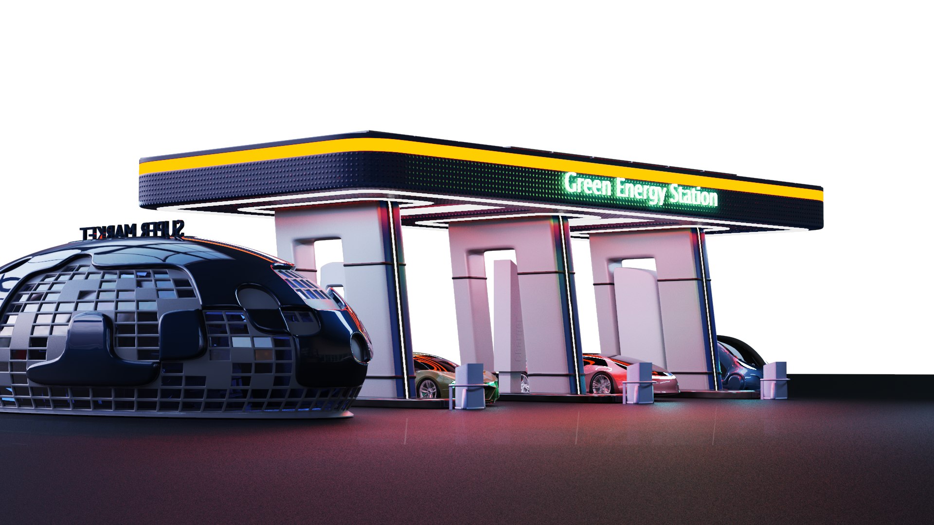 Fuel Station 3D Model - TurboSquid 2083596