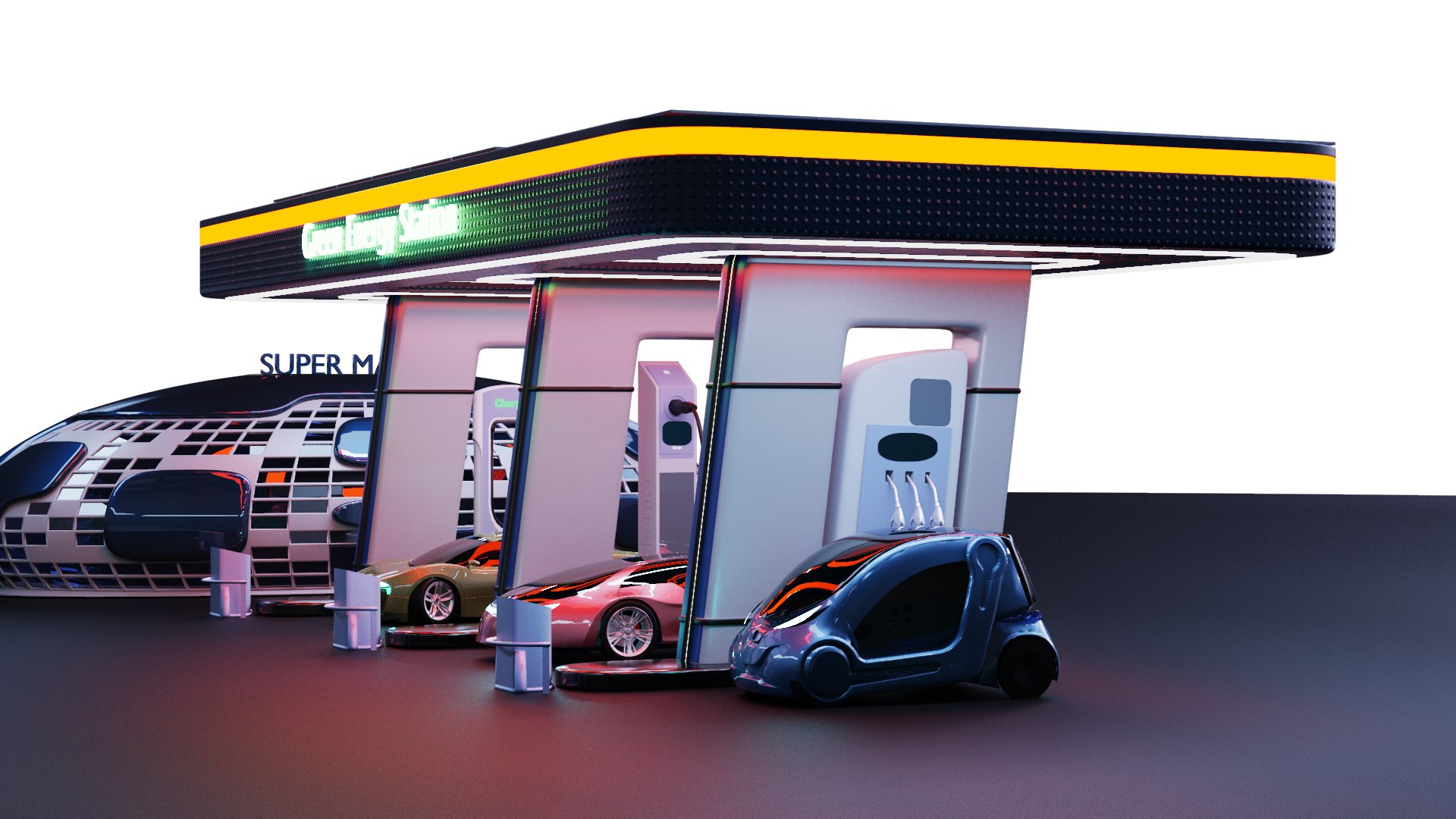 Fuel Station 3D Model - TurboSquid 2083596