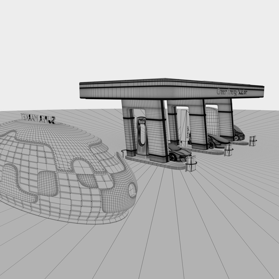 Fuel Station 3D Model - TurboSquid 2083596
