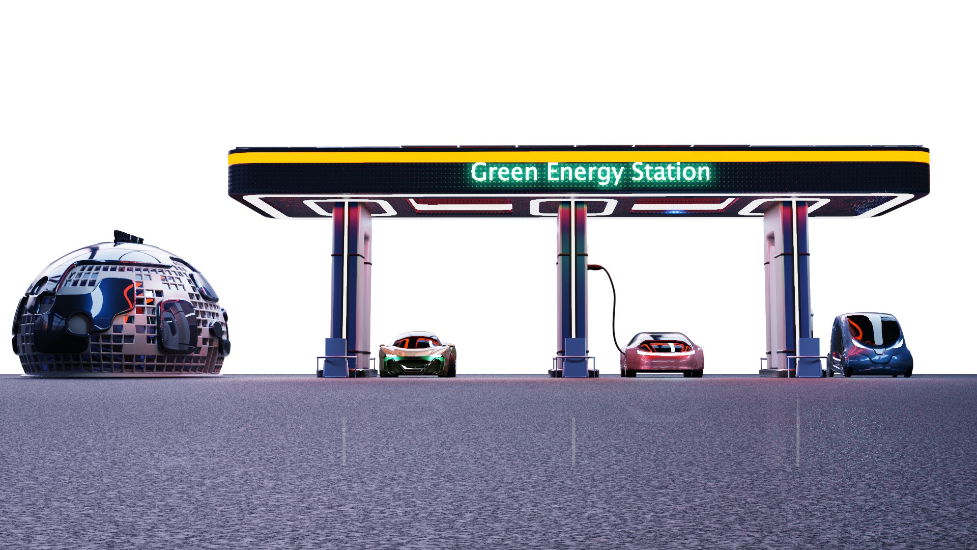 Fuel Station 3D Model - TurboSquid 2083596