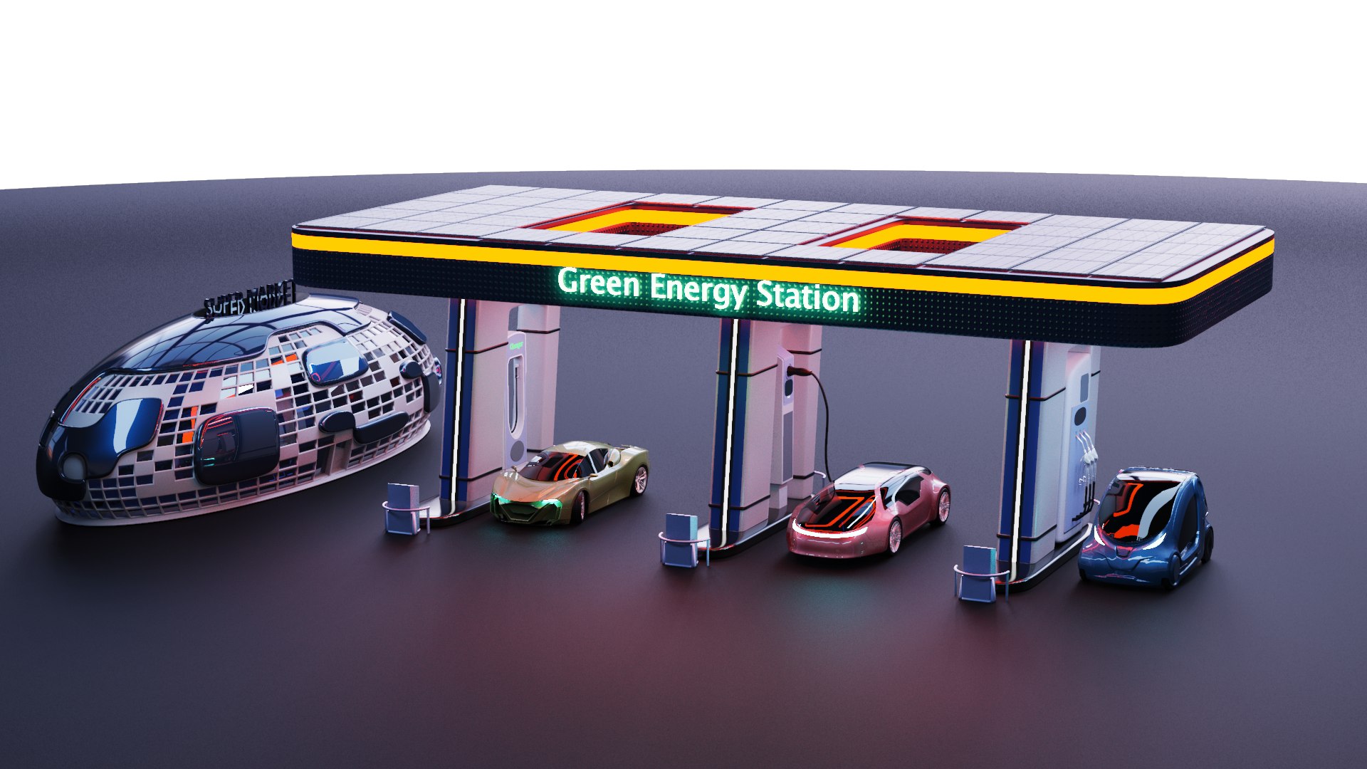 Fuel Station 3D Model - TurboSquid 2083596