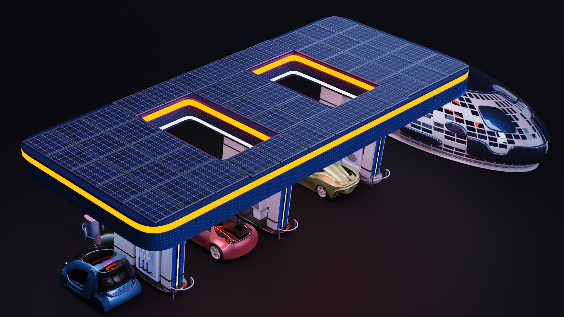 Fuel Station 3D Model - TurboSquid 2083596