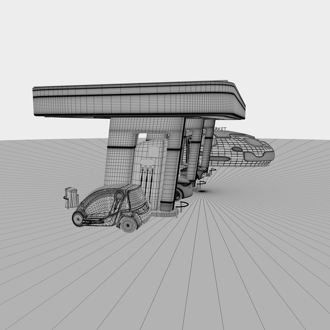 Fuel Station 3D Model - TurboSquid 2083596