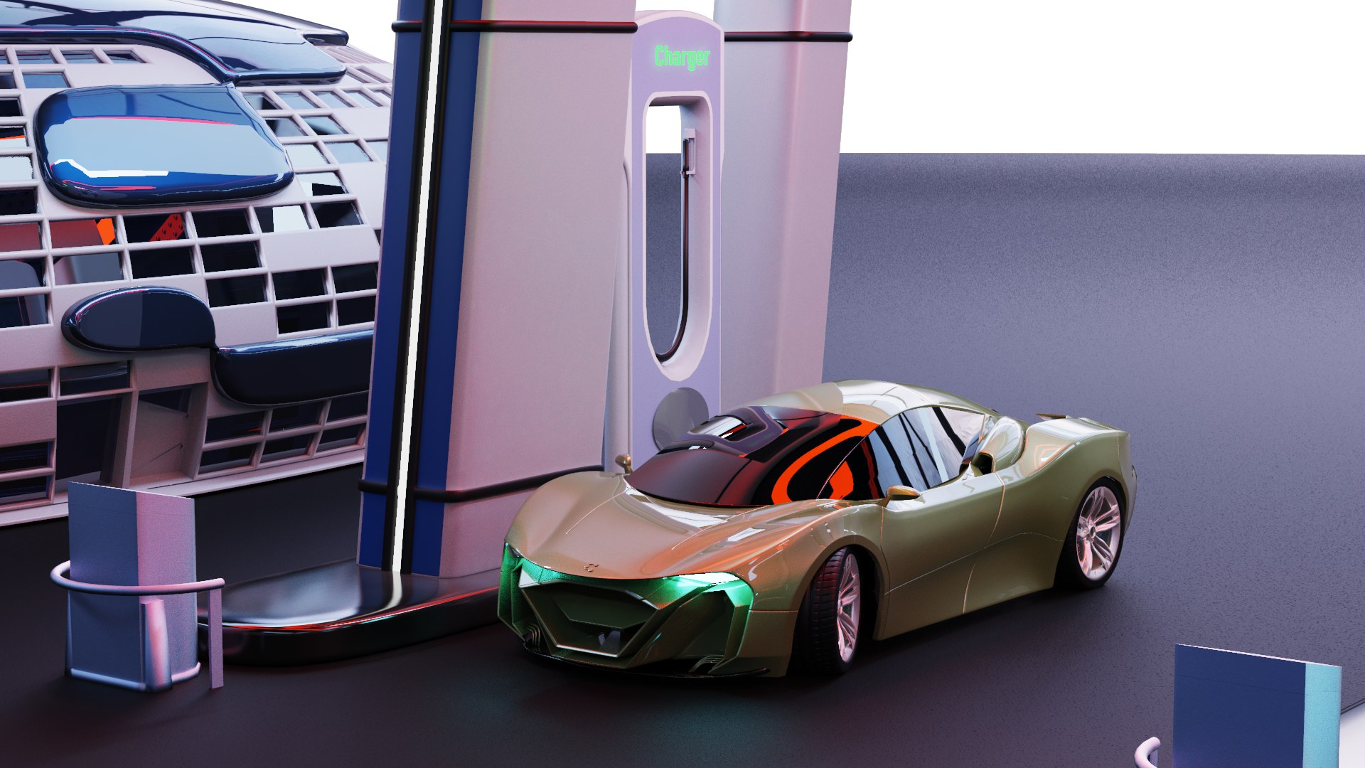 Fuel Station 3D Model - TurboSquid 2083596