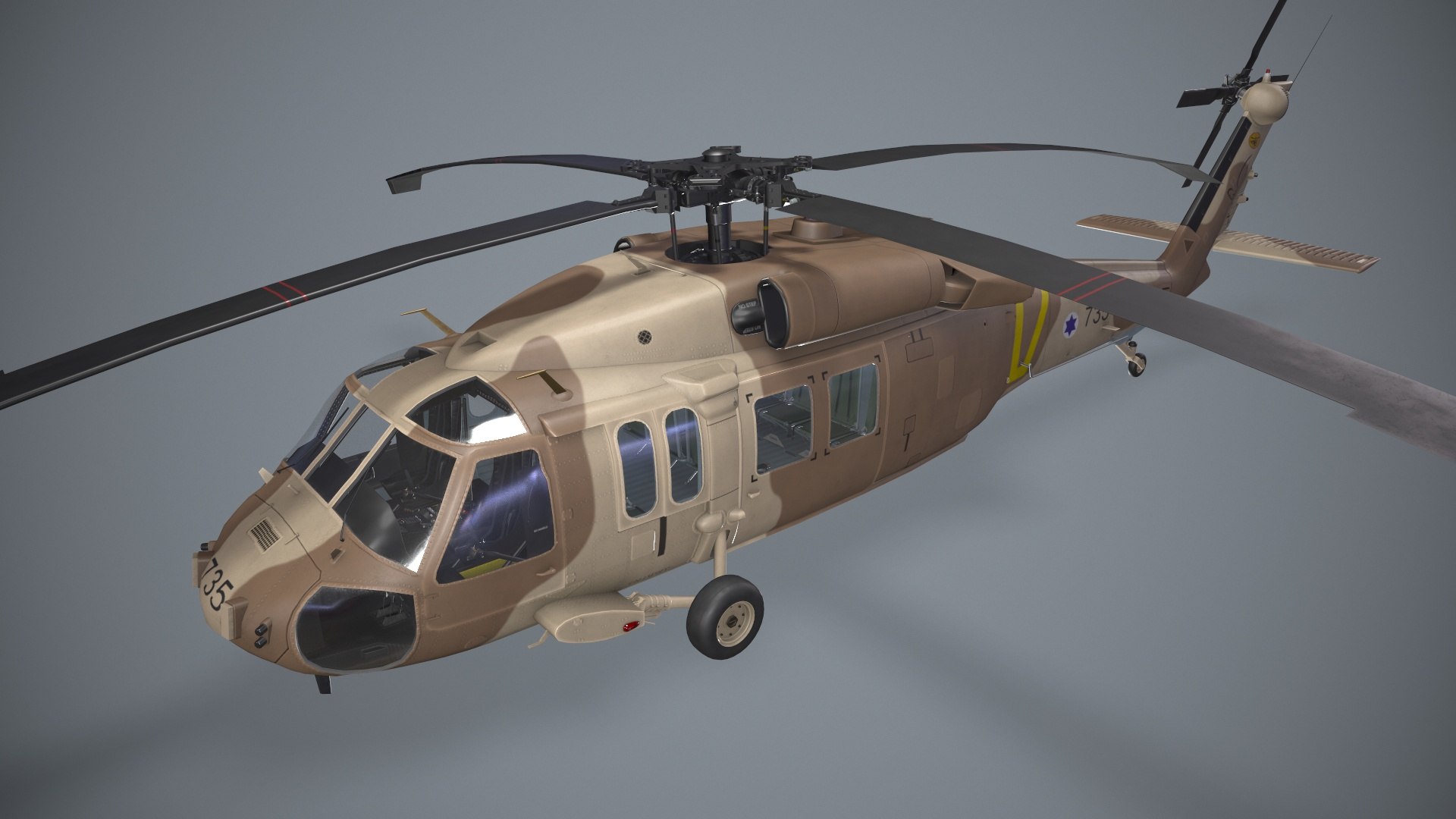 UH-60 Israel Static Model - TurboSquid 2138206