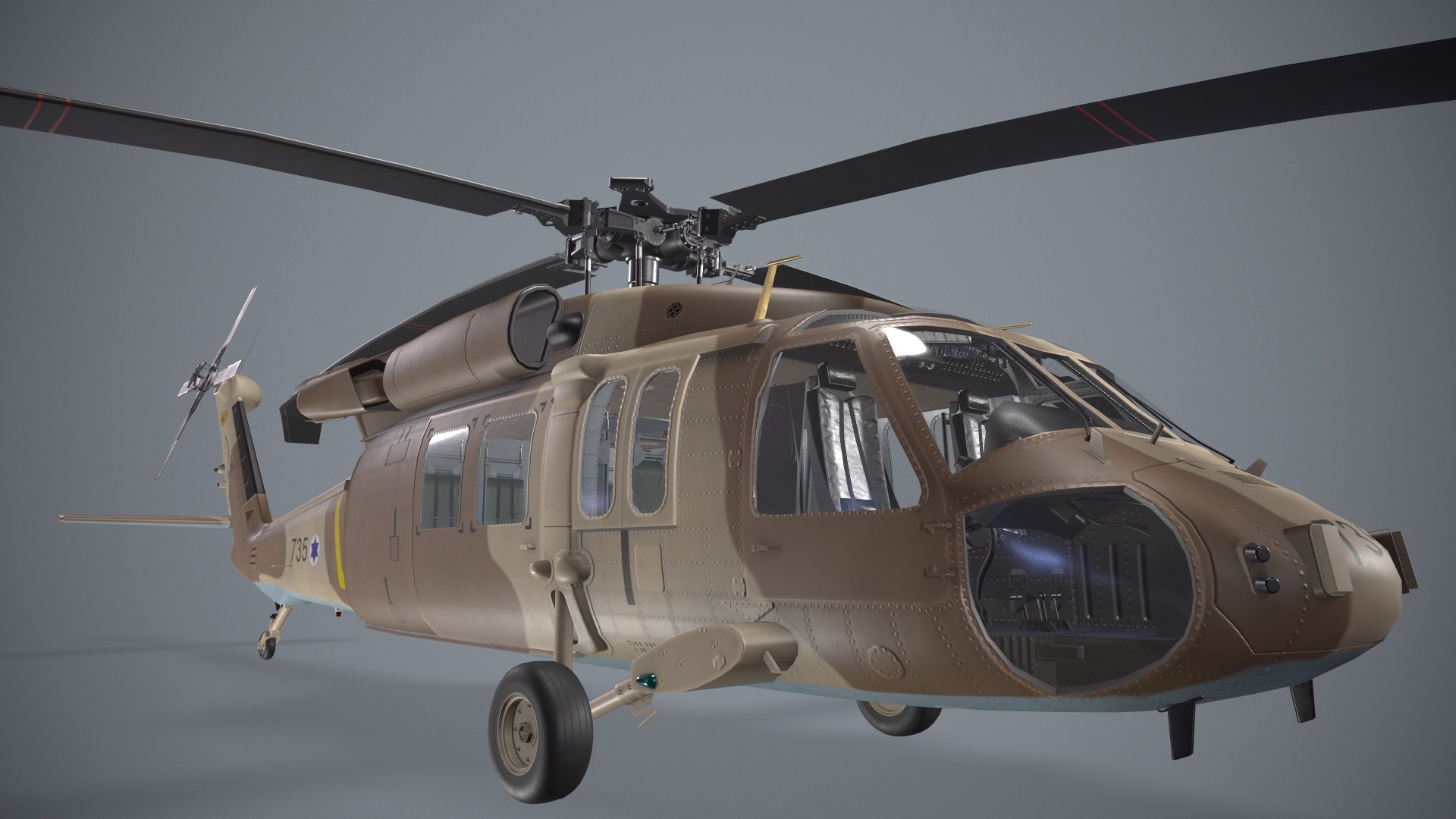 UH-60 Israel Static Model - TurboSquid 2138206
