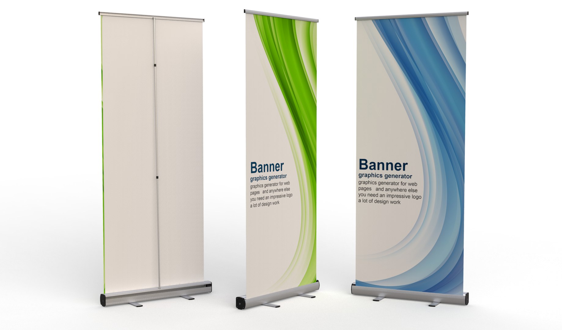 3D Model Roll-up Stand - TurboSquid 1455208