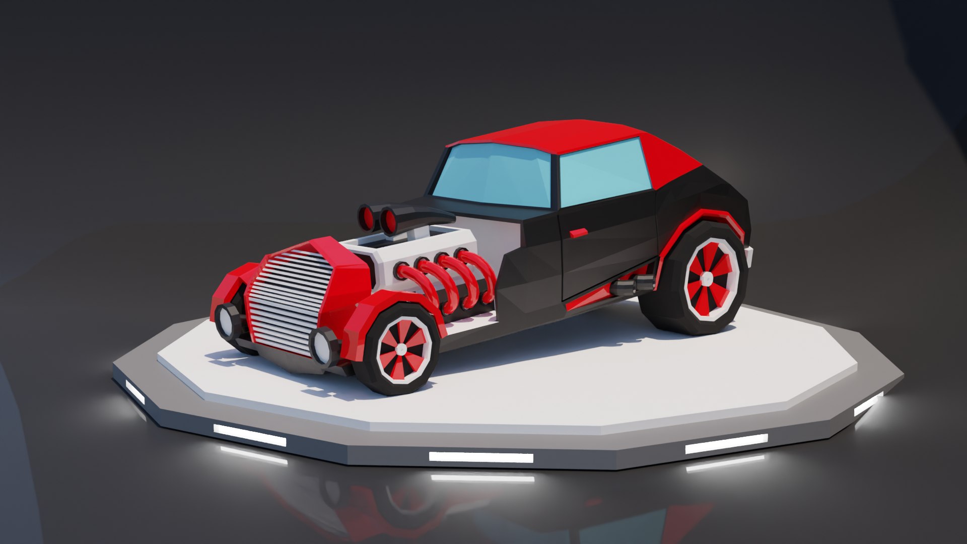 3D Lowpoly Cartoon Car model - TurboSquid 1990004