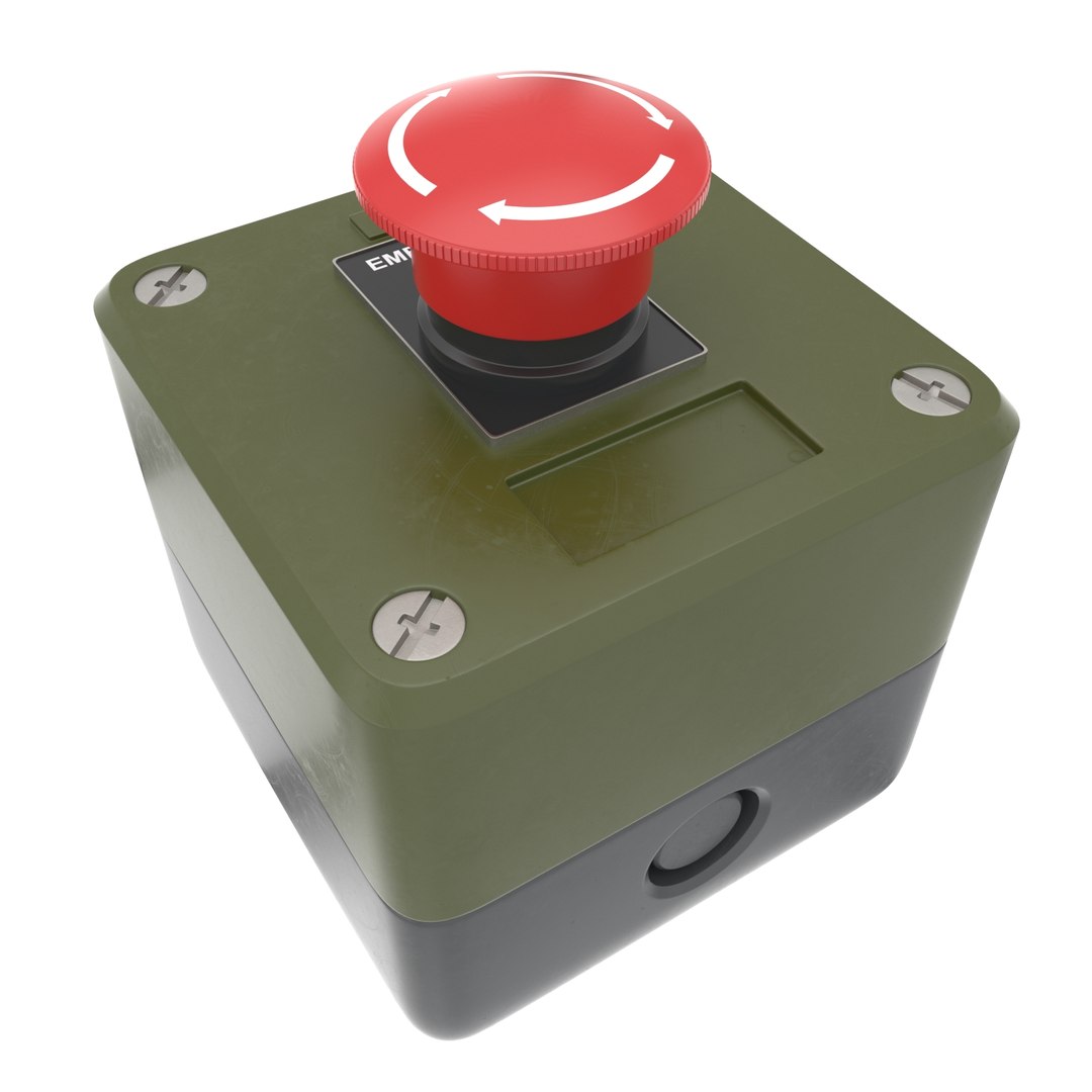 Emergency Stop Button 3D Model - TurboSquid 1271098