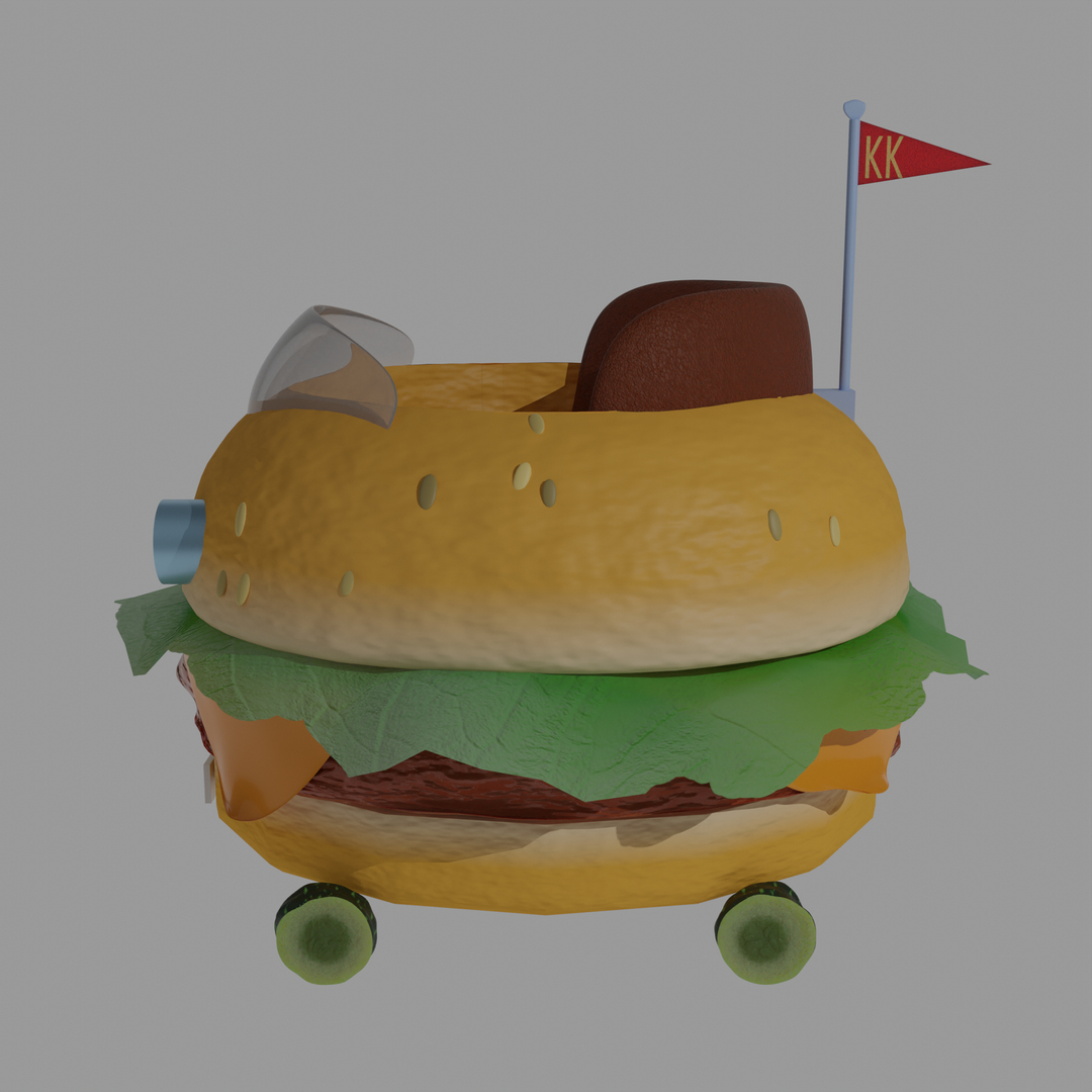 Hamburger Car 3D Model - TurboSquid 1568331