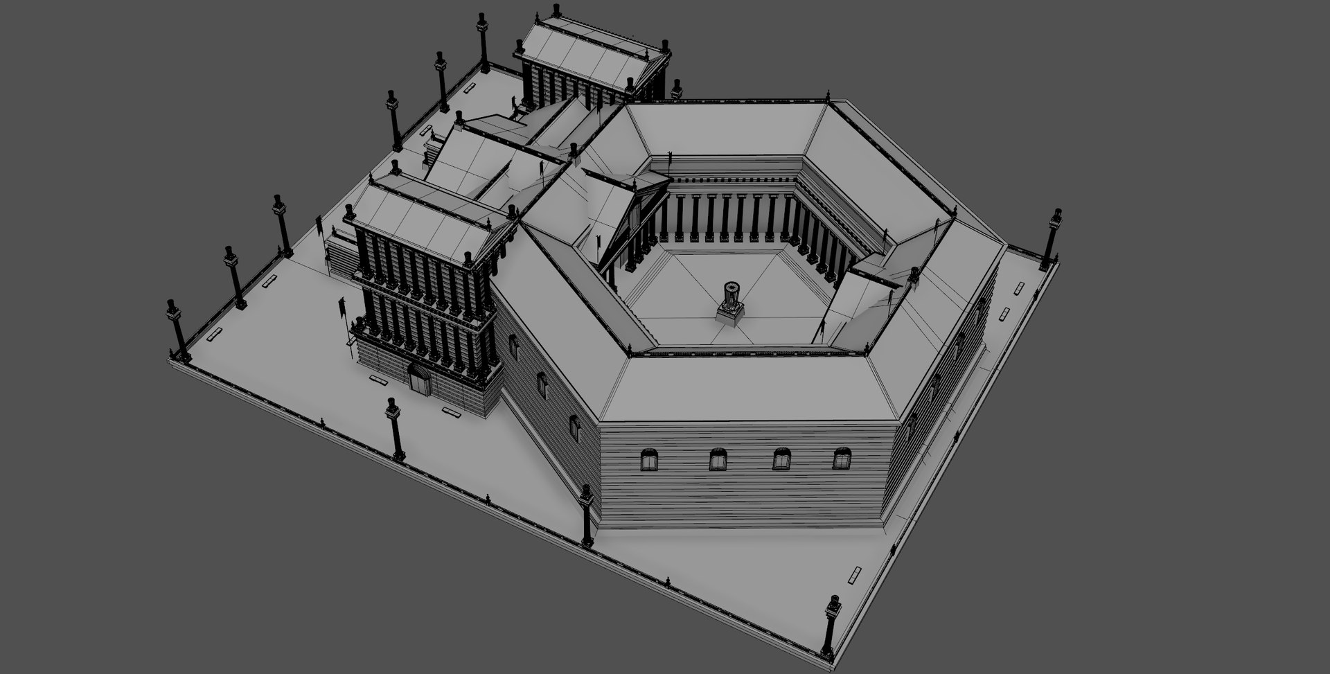 Classic Roman Building Model - TurboSquid 2288849