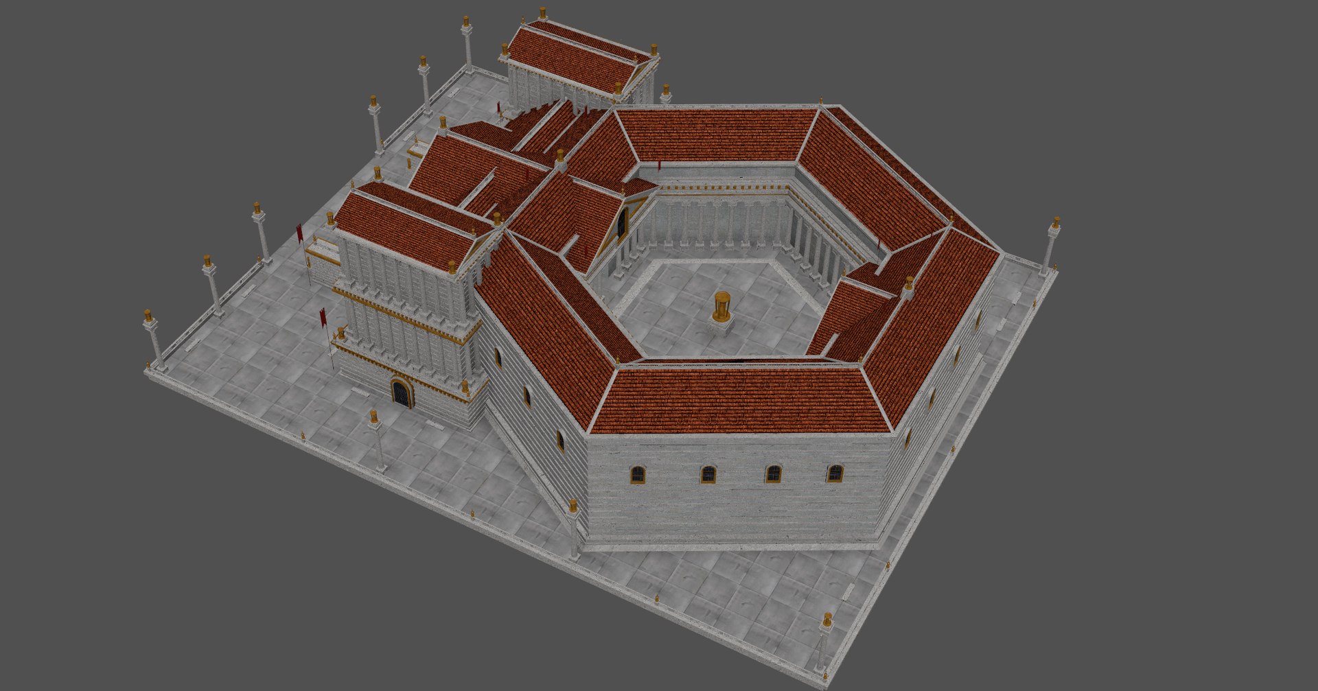 Classic Roman Building Model - TurboSquid 2288849