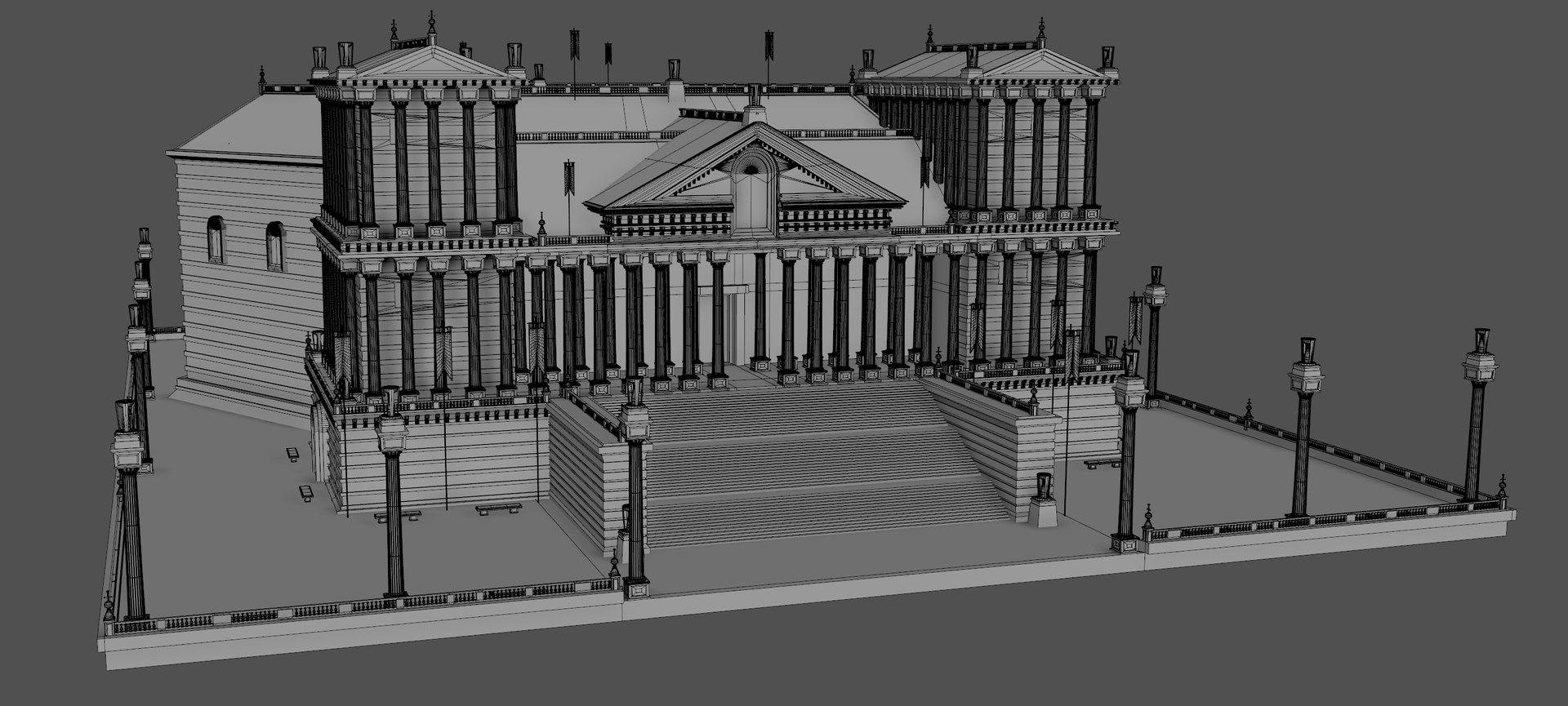 Classic Roman Building Model - TurboSquid 2288849