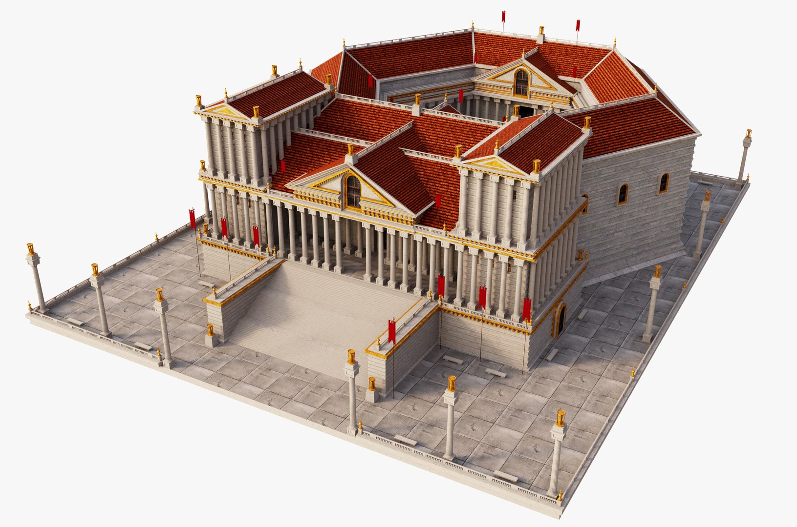 Classic Roman Building Model - TurboSquid 2288849