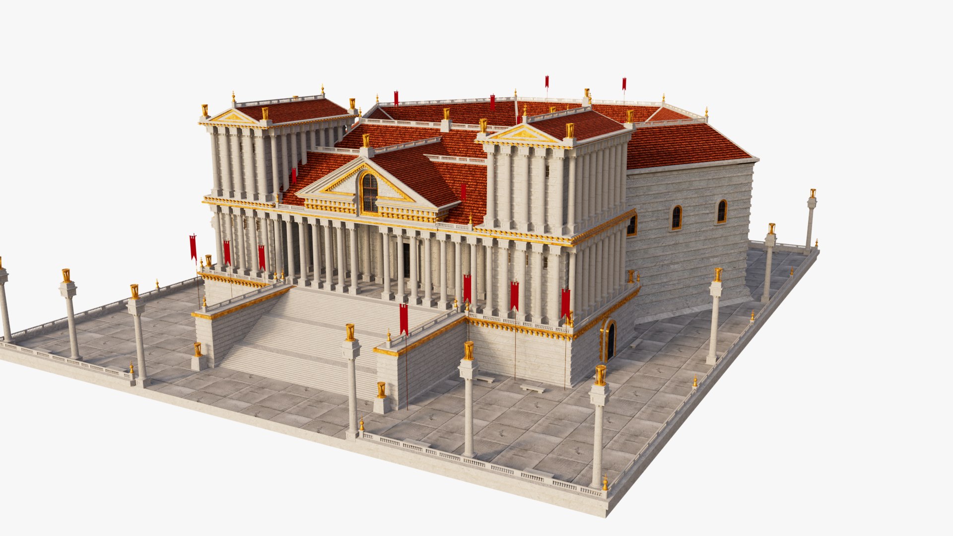 Classic Roman Building Model - TurboSquid 2288849