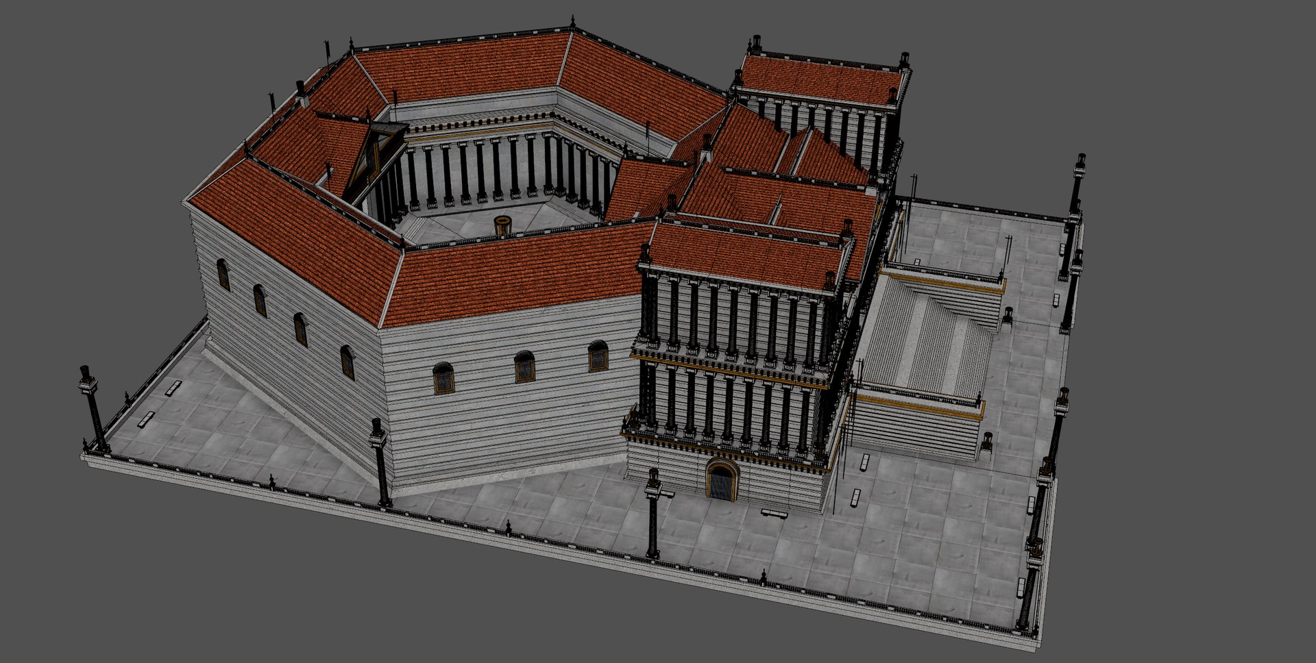 Classic Roman Building Model - TurboSquid 2288849