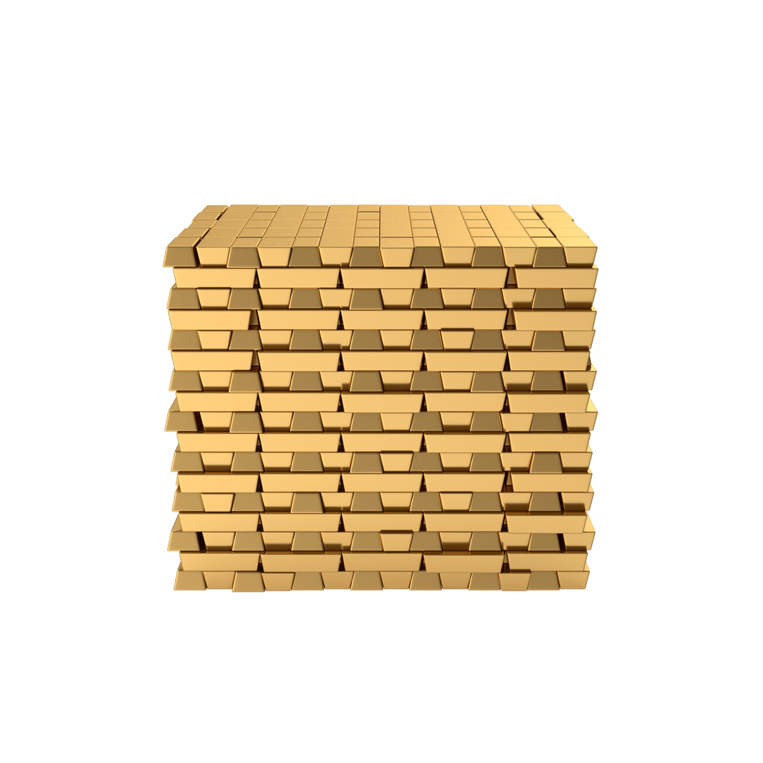 3D Gold Bars Stack - TurboSquid 2154999