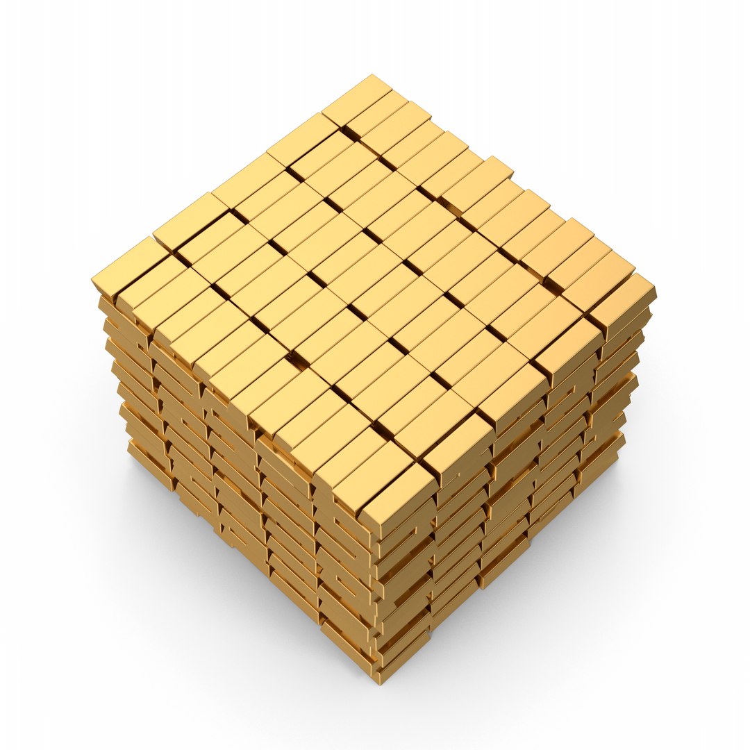 3D Gold Bars Stack - TurboSquid 2154999