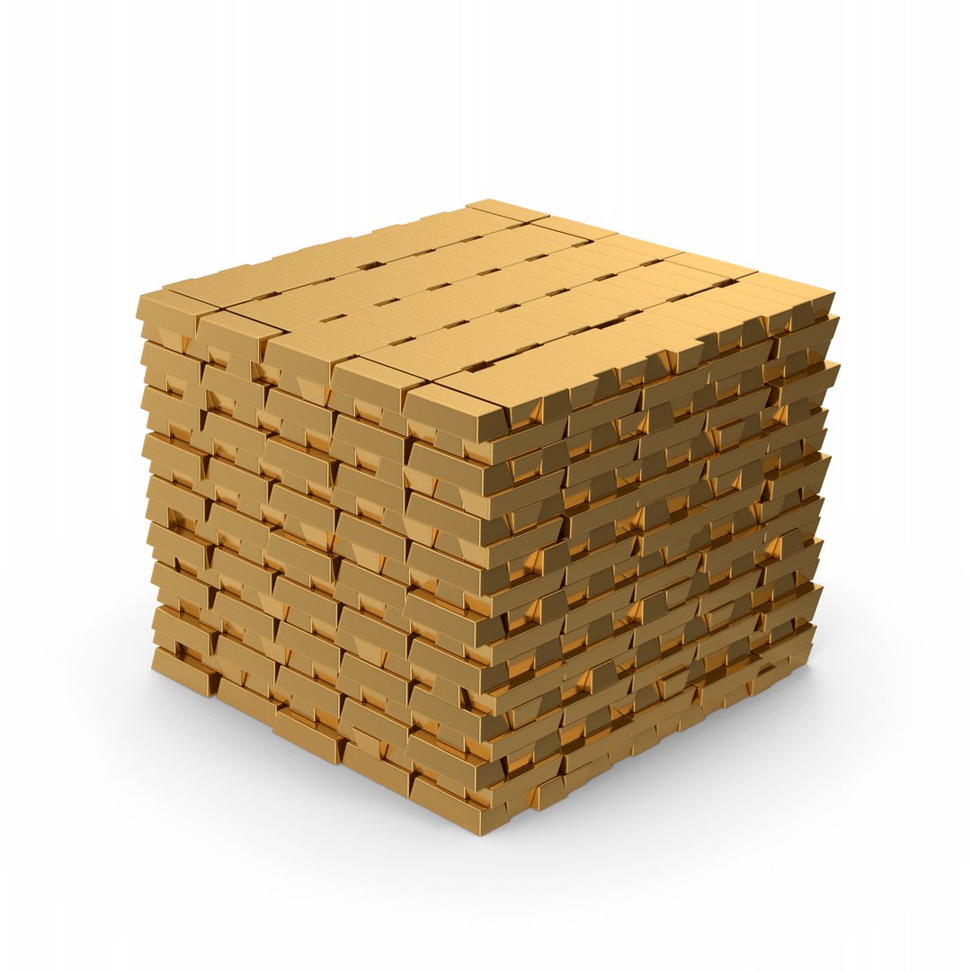 3D Gold Bars Stack - TurboSquid 2154999