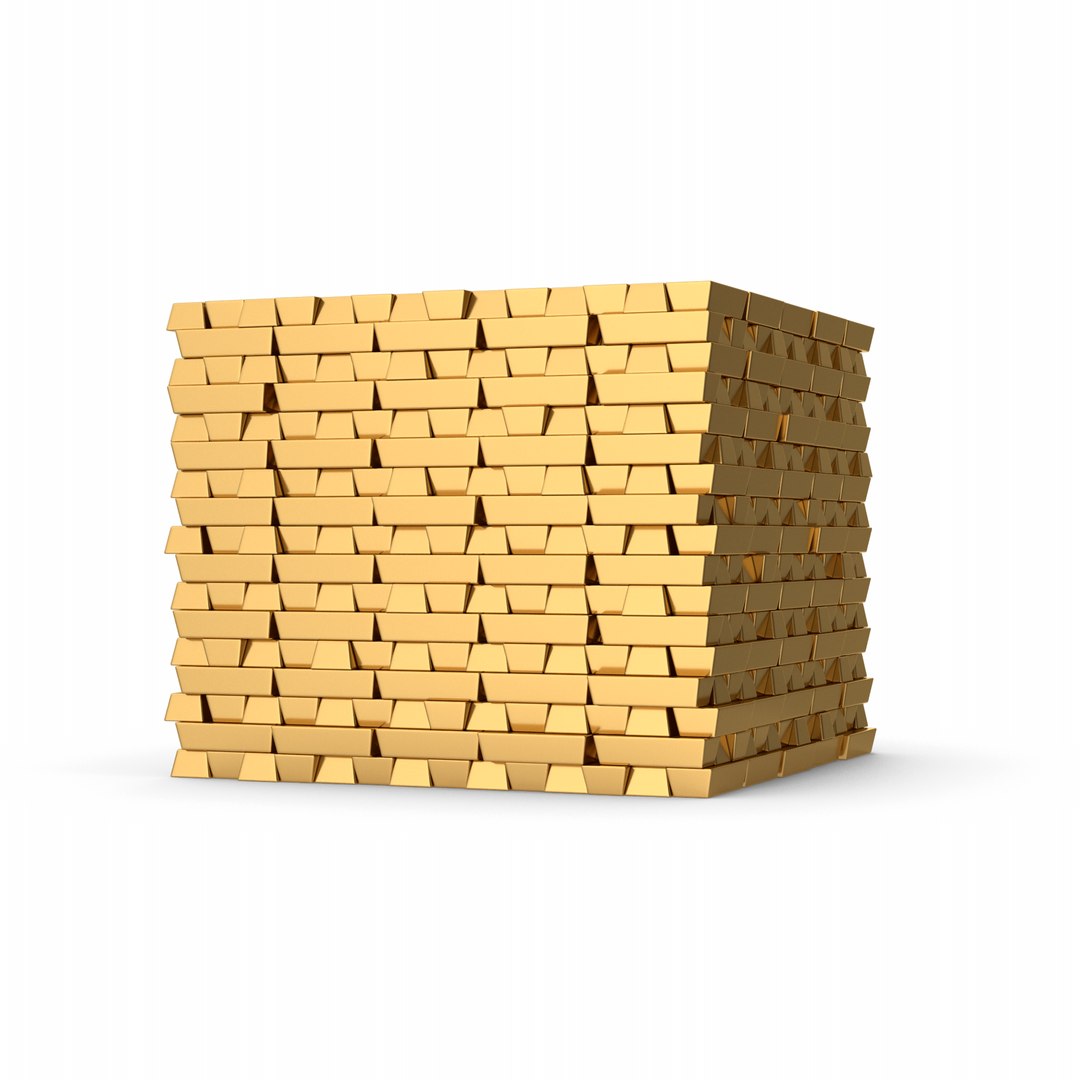 3D Gold Bars Stack - TurboSquid 2154999
