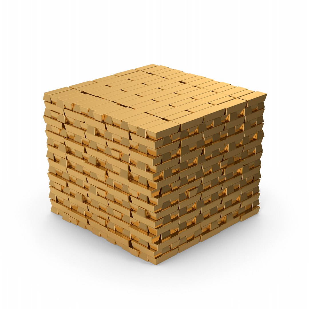 3D Gold Bars Stack - TurboSquid 2154999