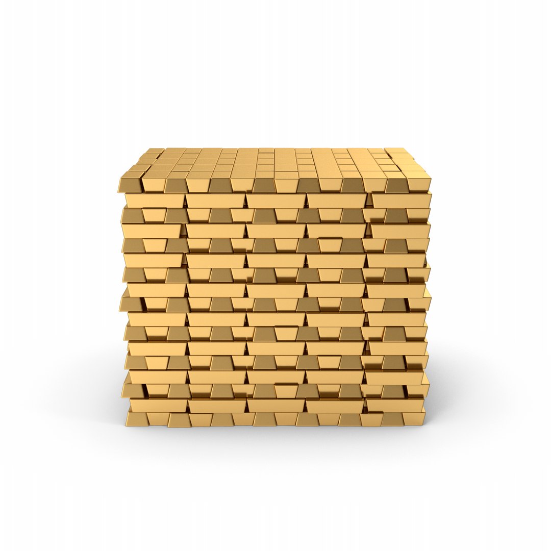 3D Gold Bars Stack - TurboSquid 2154999