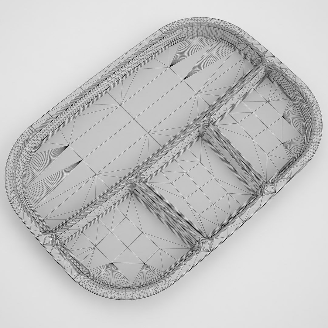 3d Model Lunch Food Tray