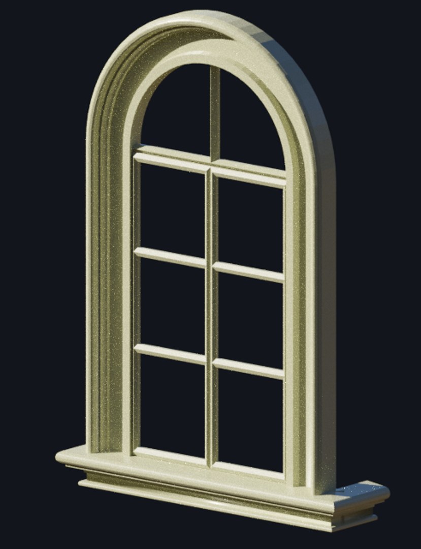 window interior exterior 3d obj