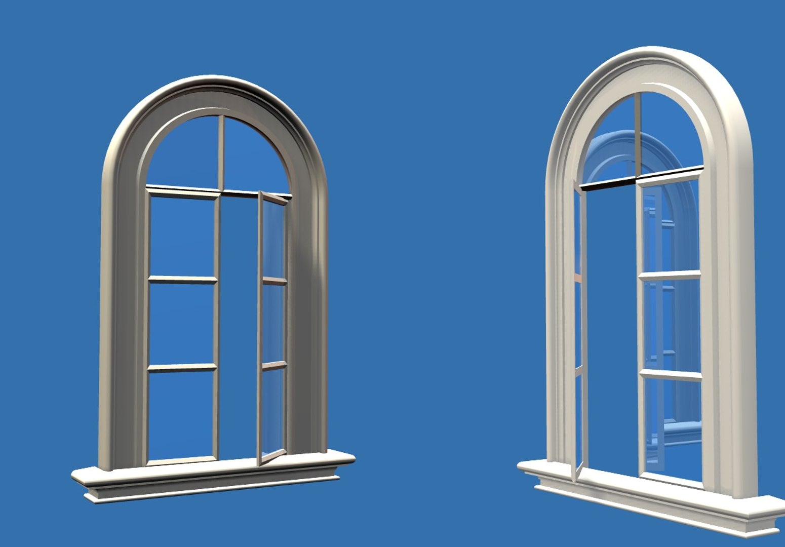 window interior exterior 3d obj