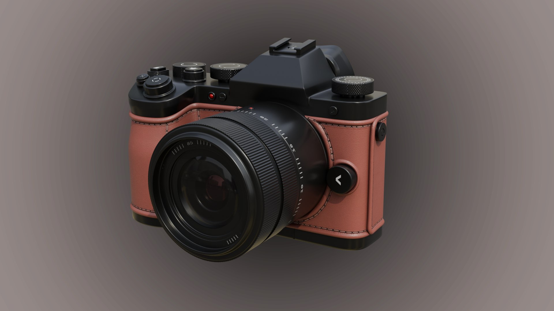 Leatherette DSLR Camera 3D Model - TurboSquid 2289888