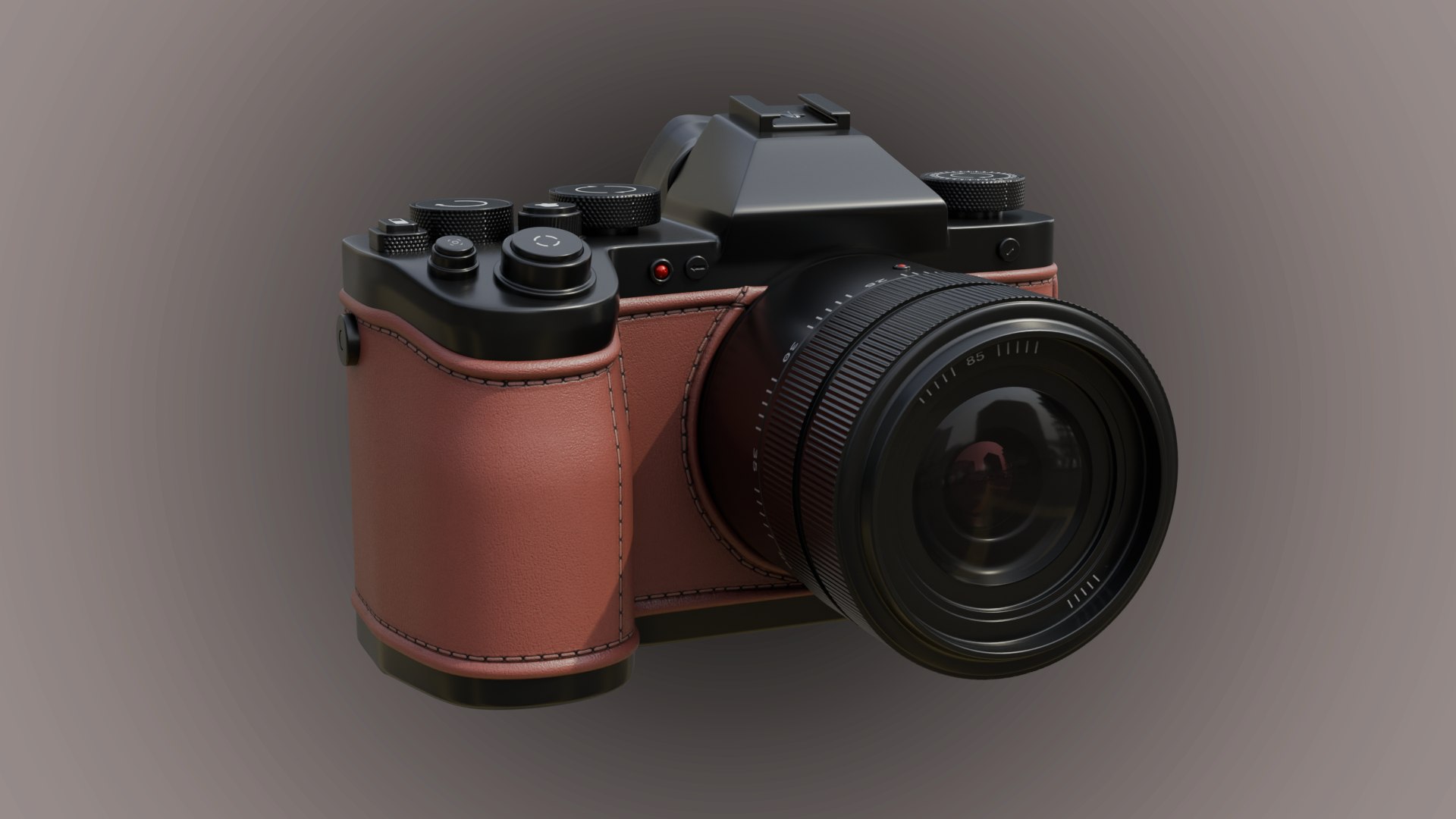 Leatherette DSLR Camera 3D Model - TurboSquid 2289888