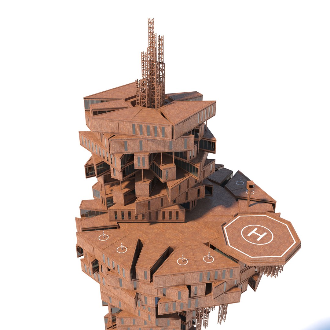 Mega Building - Container Style 02 3D Model - TurboSquid 1840415