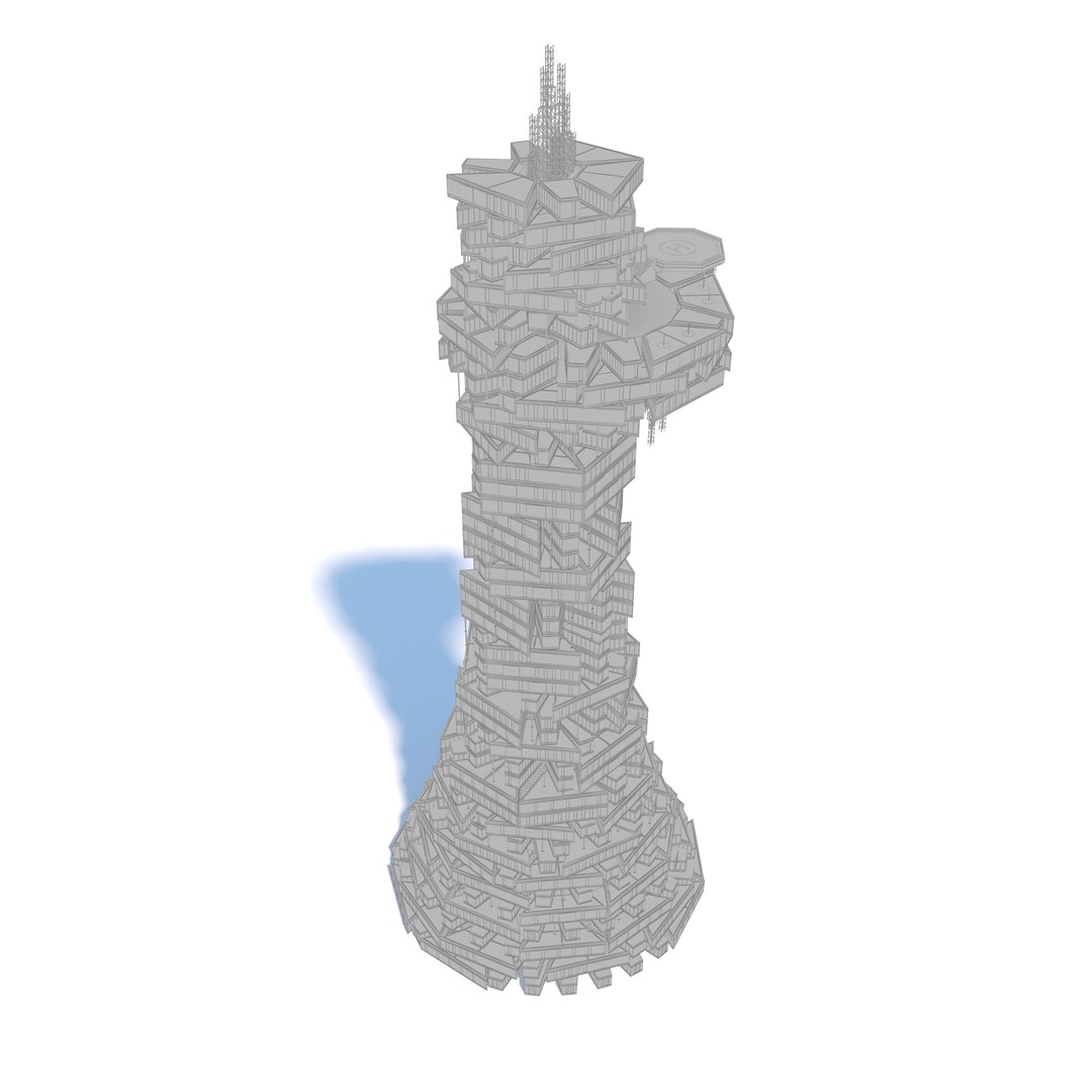 Mega Building - Container Style 02 3D Model - TurboSquid 1840415