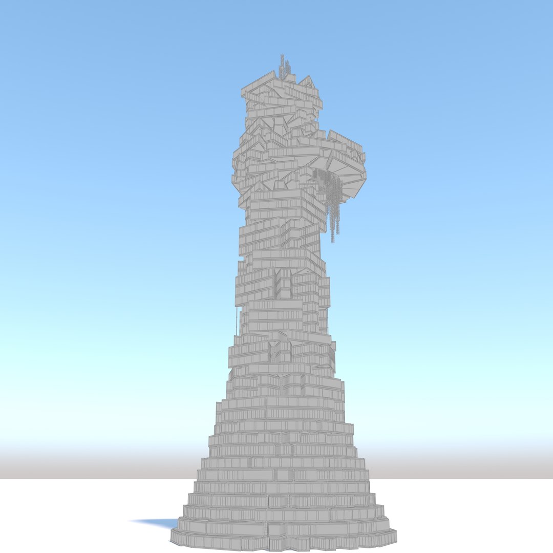 Mega Building - Container Style 02 3D Model - TurboSquid 1840415