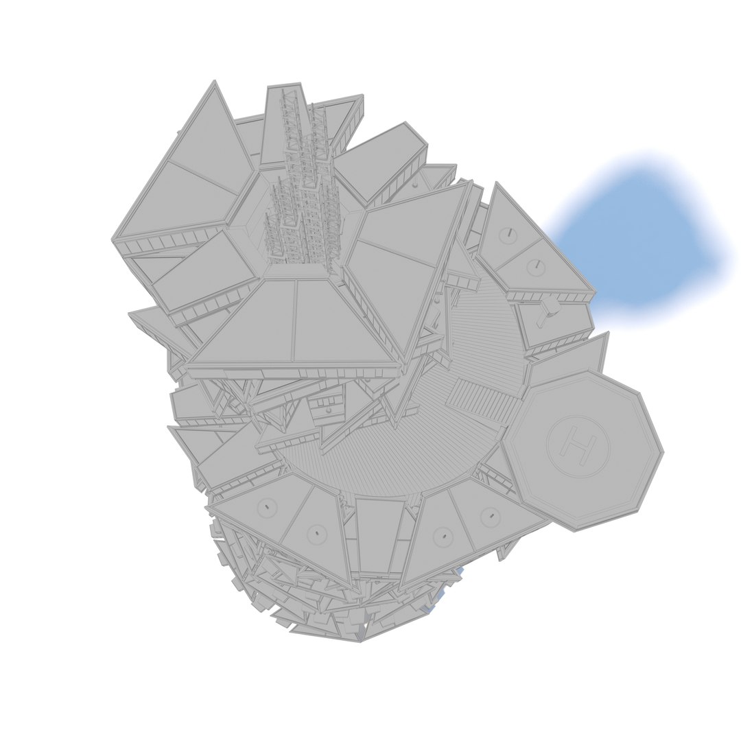 Mega Building - Container Style 02 3D Model - TurboSquid 1840415