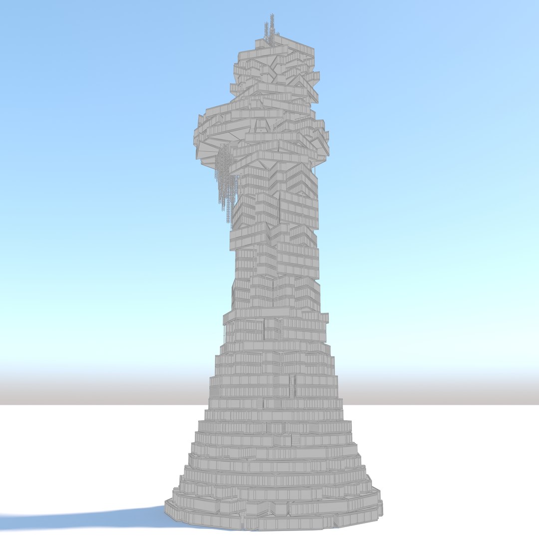 Mega Building - Container Style 02 3D Model - TurboSquid 1840415