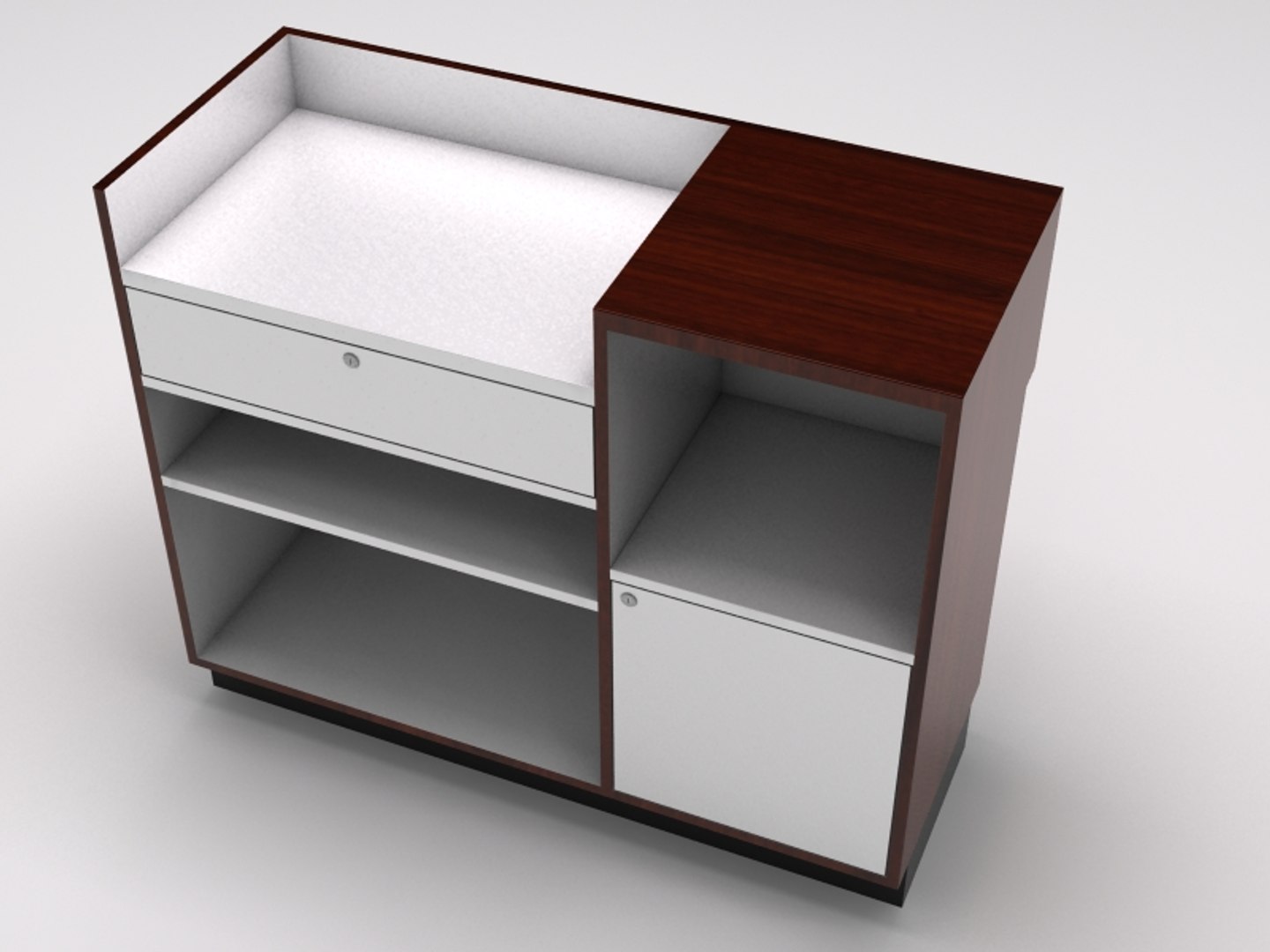 Retail Showcase Counter Cash Register 3d Max