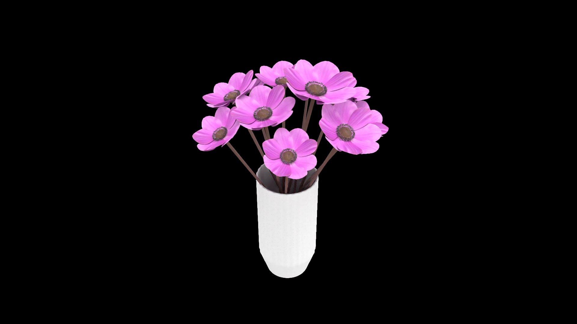 3D Flower Anemone - TurboSquid 1618655