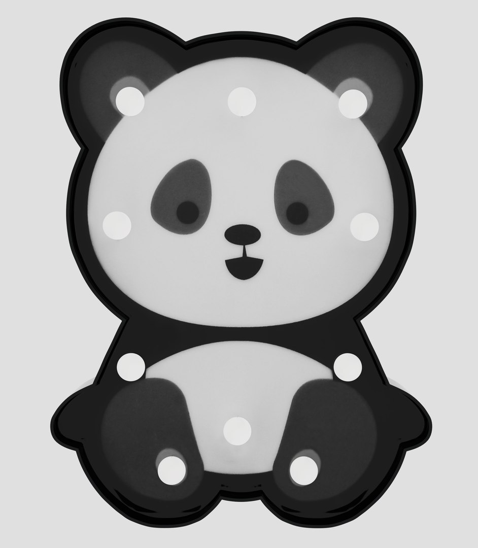 3D Panda-shaped Nightlight - TurboSquid 2200944