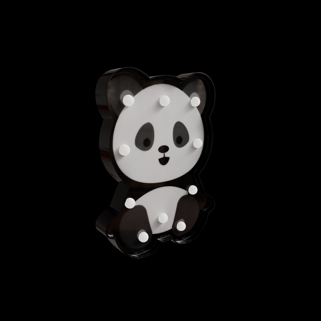 3D Panda-shaped Nightlight - TurboSquid 2200944