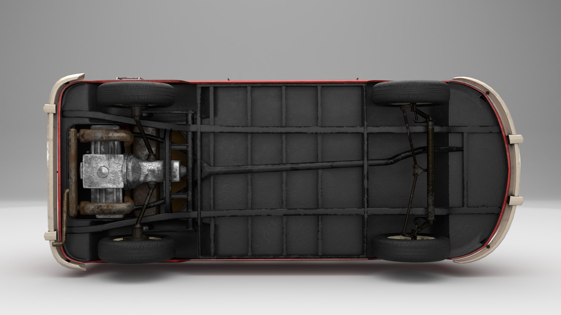 3D Volkswagen T1 Full Interior And Chassis - TurboSquid 2087654