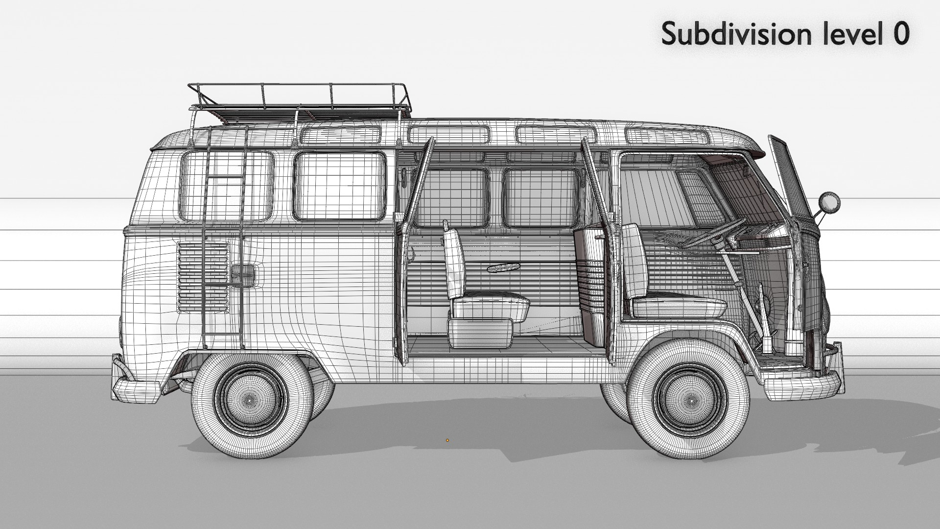 3D Volkswagen T1 Full Interior And Chassis - TurboSquid 2087654
